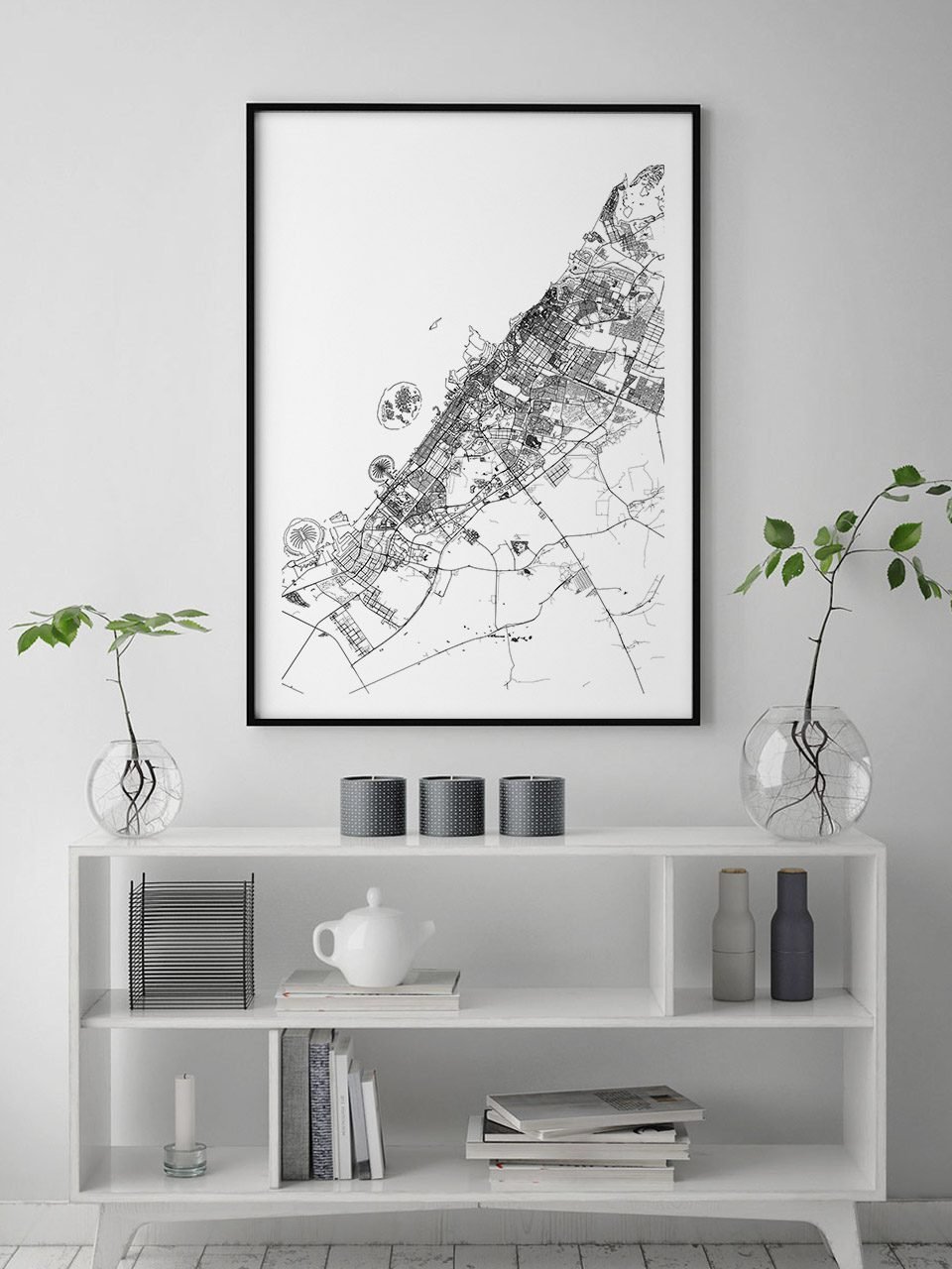 Dubai Map Poster - Milly Studio